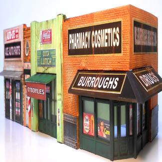 DOWNTOWN DECO HO SCALE BUILDING KITS