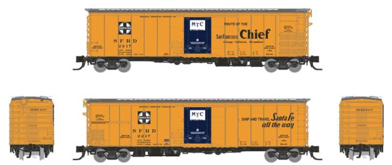 RAPIDO TRAINS N SCALE ATSF MECHANICAL REEFER